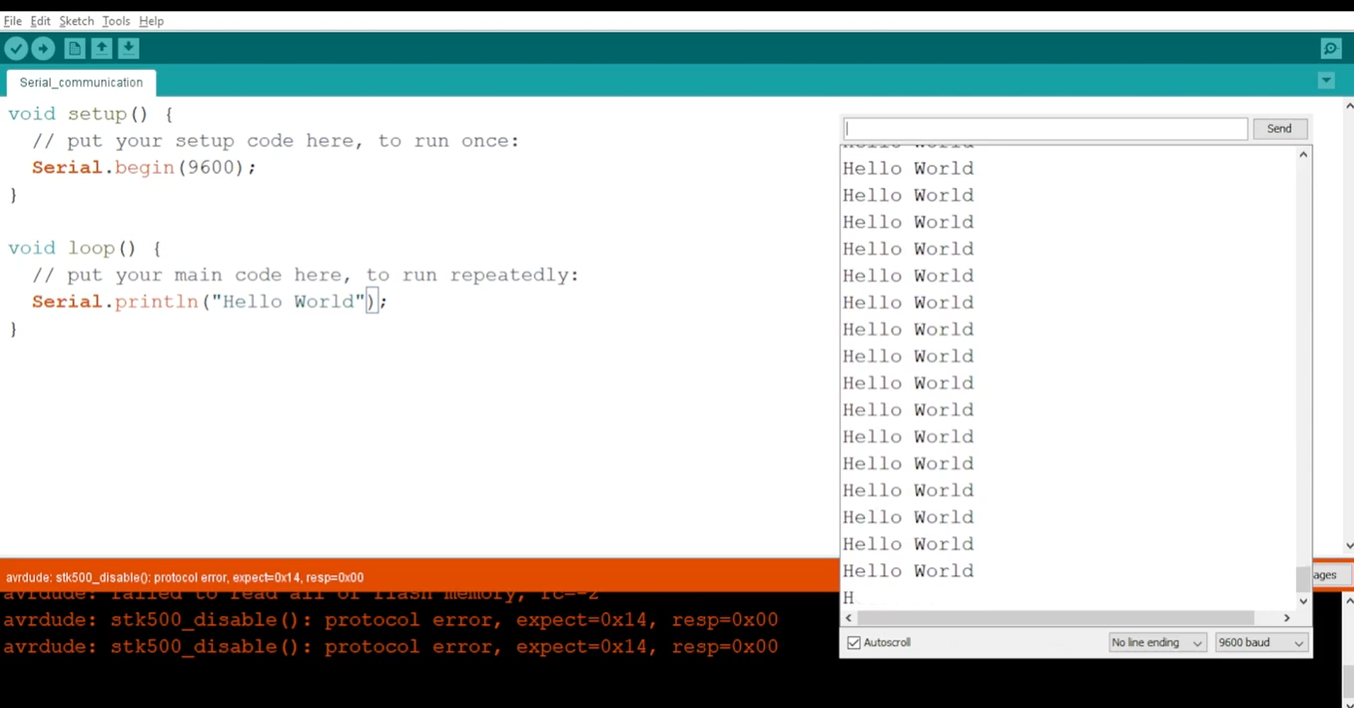 How to Print Hello World in Serial Communication - LearningBix